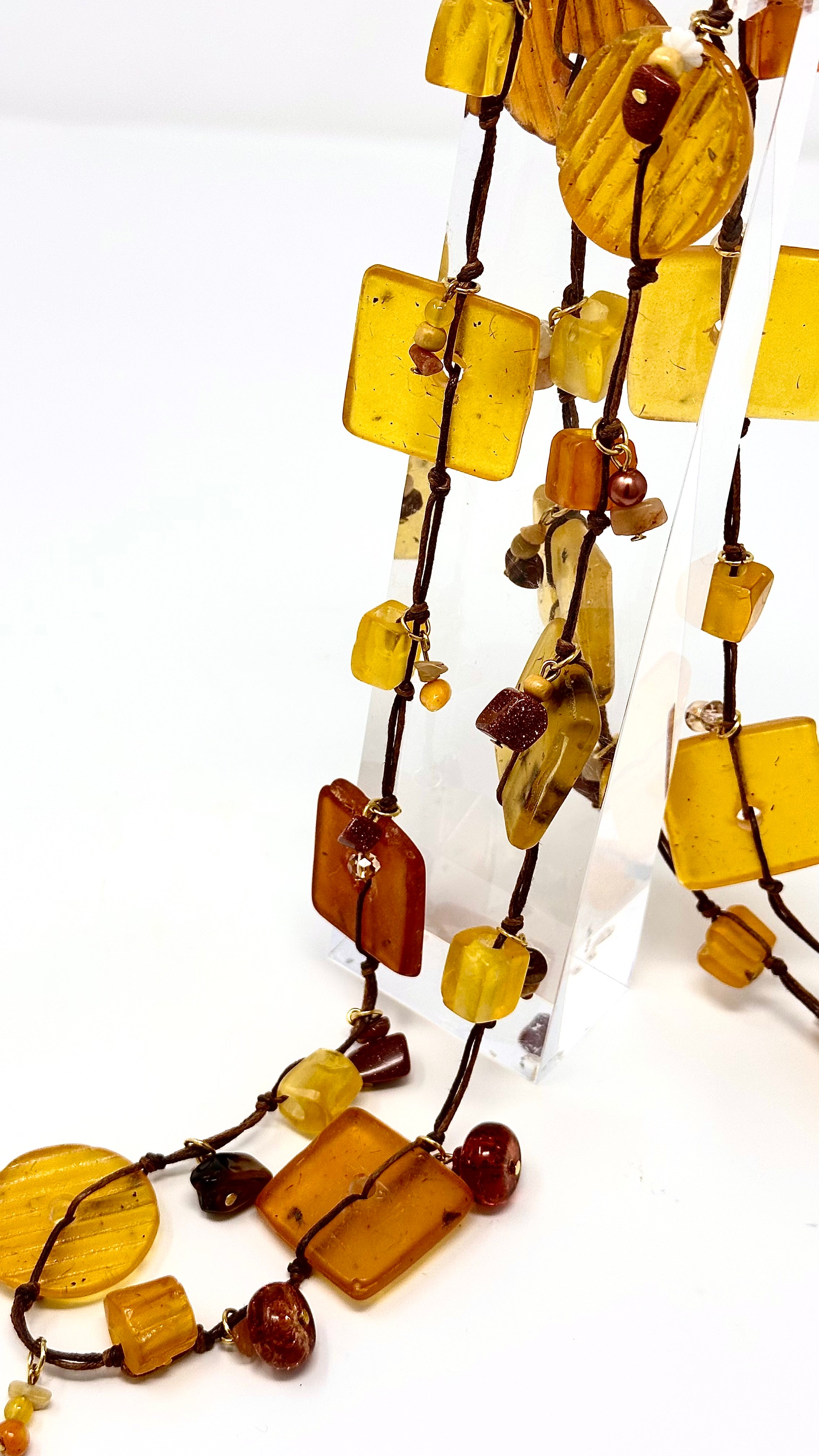 Tectonic Amber String Necklace – Africalis